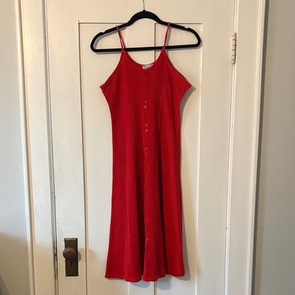 Ashley Brent | Dresses | Vintage Red Buttondown Dress | Poshmark